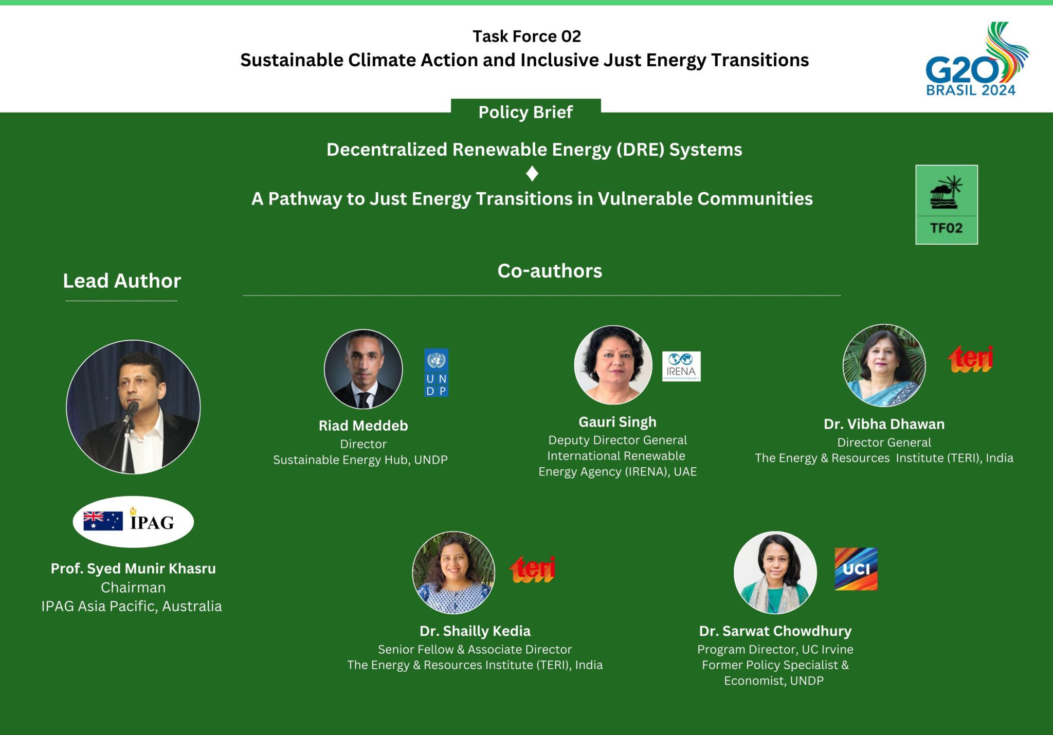 Decentralized Renewable Energy (DRE) Systems: A Pathway to Just Energy Transitions in Vulnerable ...