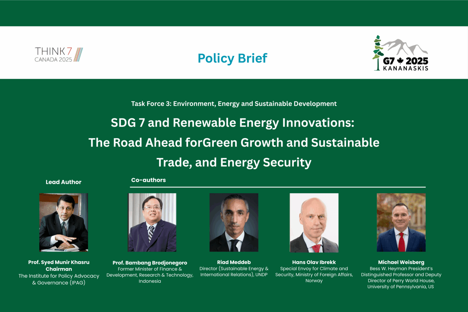 SDG 7 and Renewable EnergyInnovations: The Road Ahead forGreen Growth ...